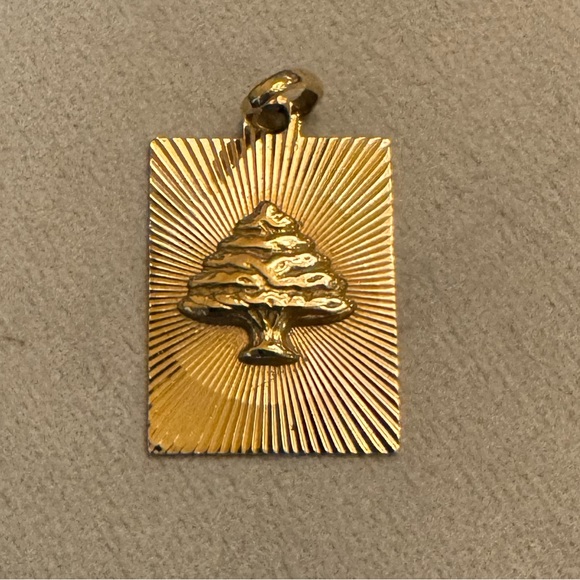 Jewelry | 18k Yellow Gold Cedar Tree Of Lebanon Pendant 35g Symbol Of ...